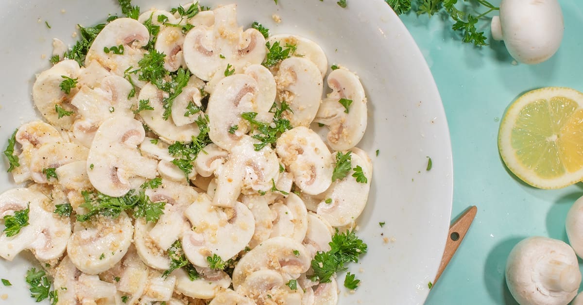 Fresh Lemon Parmesan Mushroom Salad | Recipe | Highline Mushrooms